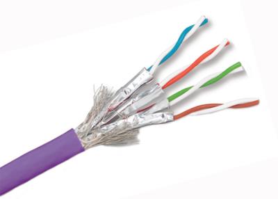 China 305M Bare Copper Cat 7 Network Cable , 600Mhz Frequency Cat 7 Outdoor Cable for sale