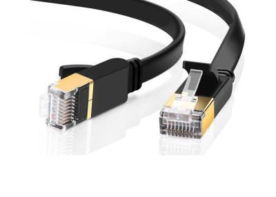 China RJ45 Shielded Cat 7 Network Cable , Black Color Cat 7 Ethernet Cable for sale