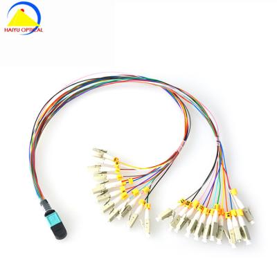 China 1550nm 0.5M 12 24 48 Core Mpo Lc Fiber Optic Patch Cord for sale