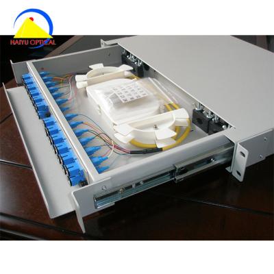 China 96 Core Silver CRS Fiber Optic ODF For FC SC ST Adapter for sale