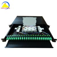 China SC APC 24 Port Fiber Optic Patch Panel Using Cold Rolled Steel for sale