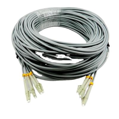 China FTTH FTTX LC 4F Armoured G653 Fiber Optic Patch Cables for sale