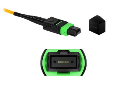 China 12 Cores OS1 Singlemode MPO Patch Cord Female Male Pin G657A1 for sale