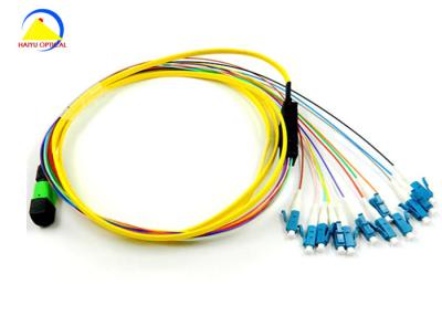 China 12F LC Connector MPO Ribbon Cable High Density For CATV Networks for sale