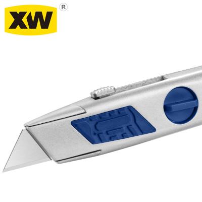 China SX93 Znic Folding Lock Back Utility Knife With Functional Rubber Accent Piece for sale