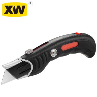 China Heavy Duty Zinc Alloy Auto Loading Retractable Utility Knife Non Slip Grip SX550 ‌ for sale