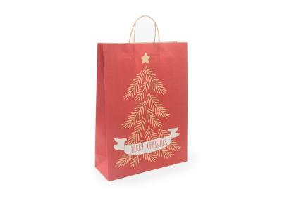 Cina Natale di lusso creativo fatto a mano che imballa/sacchi di carta Brown di Natale in vendita