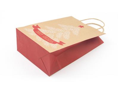 Cina Natale di lusso creativo fatto a mano che imballa/sacchi di carta Brown di Natale in vendita