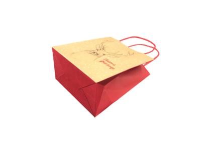 Cina Natale di lusso biodegradabile che imballa, borse del regalo di Natale della carta di Brown in vendita