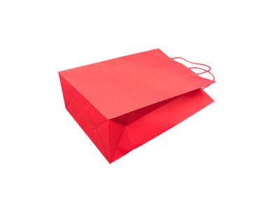 China Red Eco Paper Packaging , Biodegradable Shopping Bags Customized Size for sale