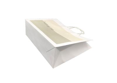 Cina Sacchi di carta bianchi naturali di Kraft per il regalo che imballa aspetto alla moda in vendita