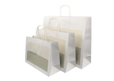 Cina Sacchi di carta bianchi naturali di Kraft per il regalo che imballa aspetto alla moda in vendita