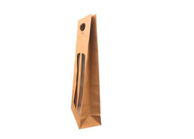 Cina Contenitore di regalo del vino di Brown che imballa, contenitore di regalo del vino di 2 bottiglie con la chiara finestra in vendita