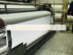 Thickness 11 to 250 Microns Thermal Film for Lamination Glossy Surface Finish Offering Protection and Enhanced Visual Appeal