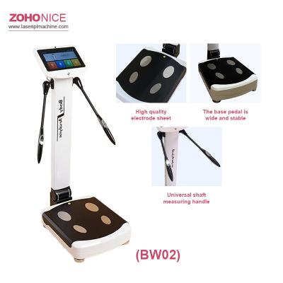 China Hand Foot Electrodes 8 Point Multi Language QR Code Sharing Body Analyzer Machine for sale
