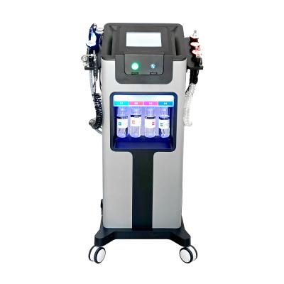 China Vertical Multifunctional 8in1 Hydro Oxygen Machine H2O2 Skin Care Deep Cleaning for sale