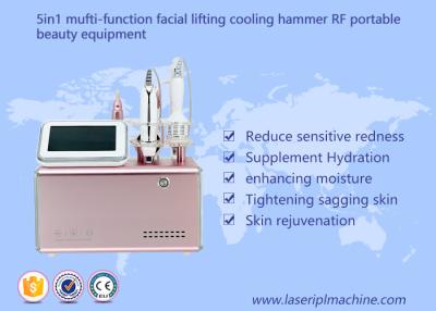 China 5 In 1 RF Portable Beauty Equipment Facial Lifting / Skin Tightening Pink Color for sale
