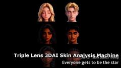 Triple Lens Facial Tester Scanner 19 Languages 8 Spectral 3D AI Skin Analysis Machine