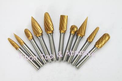 Manufacturer Cylinder shape with Round Nose Titanium Coated Carbide Burr
