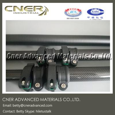 China 25 feet long carbon fiber telescopic poles for water fed pole for sale