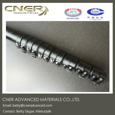 China Telescopic 40 feet carbon fiber pole with scratch matte finish for sale
