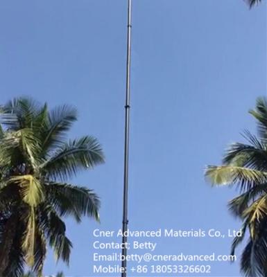 China High stiffness carbon fiber telescopic pole for water fed pole, surveying pole, high reach rescue pole, campco for sale