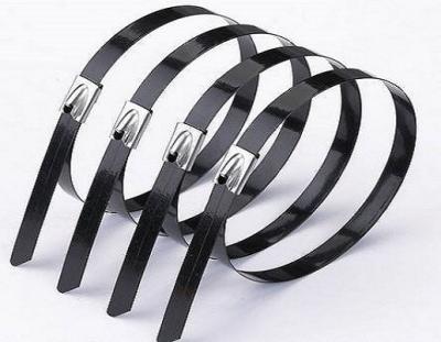 China 316 304 201 Self Locking Stainless Steel Cable Ties Polyester / Epoxy / Nylon Coating for sale