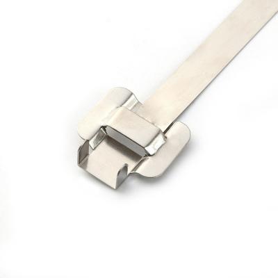 China Flexible Stainless Steel Locking Ties , 304 / 316 Stainless Steel Cable Straps for sale