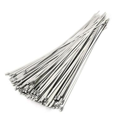 China High Tensile Strength Self Locking Stainless Steel Cable Ties Acid Alkali Resistance for sale