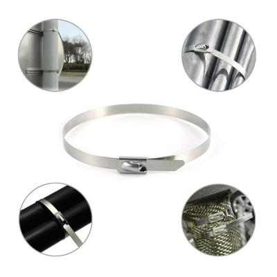 China Nylon Coated Releasable Stainless Steel Cable Ties Manul - Locking Good Insulation for sale