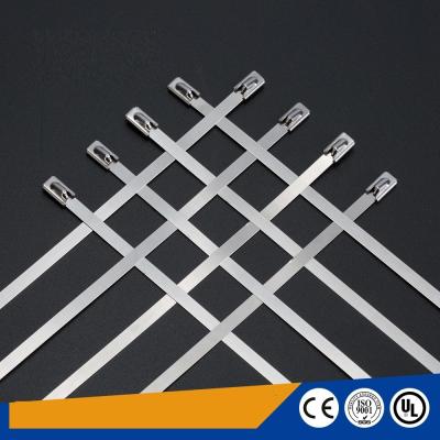 China Uncoated 316 Self Locking Stainless Steel Cable Ties Corrosion Resistant for sale