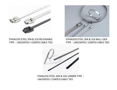 China Heavy Duty Releasable Stainless Steel Cable Ties 0.39 Inch For Oil Pipeline for sale