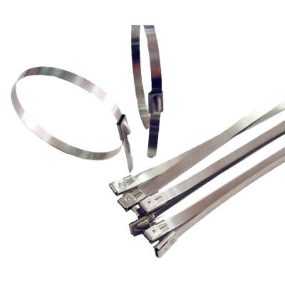 China 201 304 316 Stainless Steel Zip Ties  , Releasable Flexible Metal Wire Ties for sale