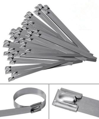 China 6.3MM & 9.5MM Releasable Cable Ties Heavy Duty , Stainless Steel Cable Straps for sale