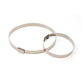 China 11.8 Inches 304 Stainless Steel Cable Zip Ties High Polished Mirror Shine for sale