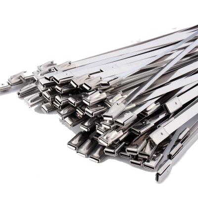 China SUS 304 316 Stainless Steel Ball Lock Cable Ties Custom Length Available for sale