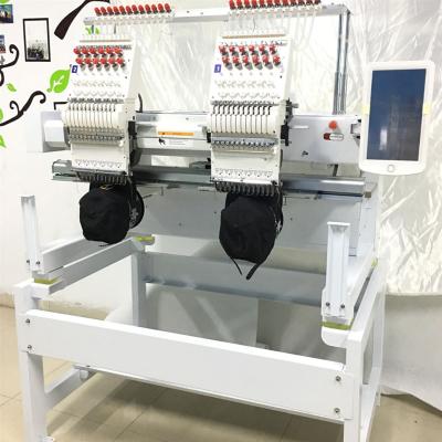 China High Speed 2 Head Embroidery Machine Computerised For T - Shirt Textile for sale