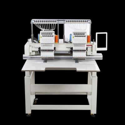 China High Speed Commercial Double Head Embroidery Machine 12 Colors Computerized for sale