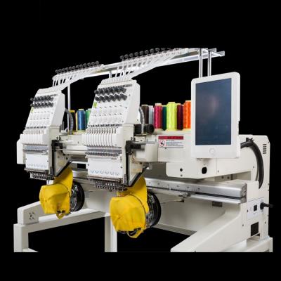 China Doublefit 12 Needles Double Head Embroidery Machine Computerized Tubular Cap for sale