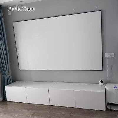 China Large Size Fixed Frame Screen White / Gray 200 Inch Projection Screen For Long Throw for sale
