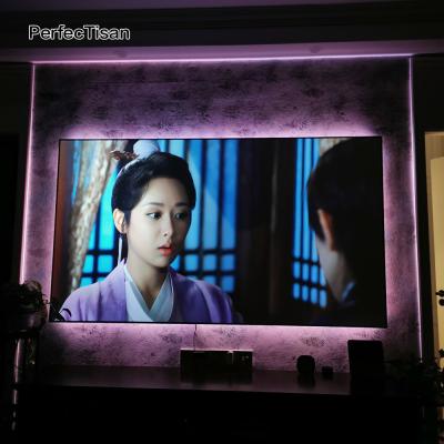 China Large Size Fixed Frame Screen White / Gray 200 Inch Projection Screen For Long Throw for sale