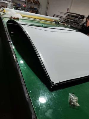 China 4K Curved Fixed Frame Screen Wall Mount Curved Home Cinema Screen Customized for sale