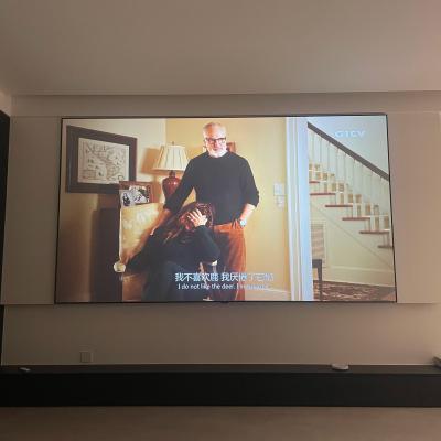 China 8K 3D Fixed Frame Screen Fresnel Anti Light Projector Screen for sale