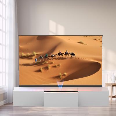 China Weißes Teleskop-TV-Schrank Luxus-TV-Stand für UST-Projektor zu verkaufen