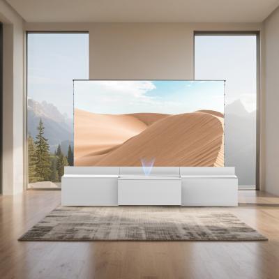 China White Sliding TV Cabinet 100V - 240V TV Stand For UST Projector for sale