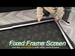 100 Inche Fixed Frame Screen PVC Home Cinema Projector Screens 4K