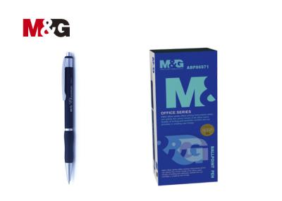 China Promotional Colored Ballpoint Pens With Rubber Coated Barrel And Metal Clip for sale