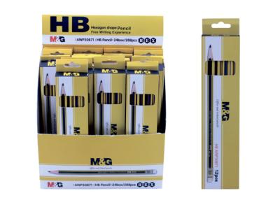 China Fashion Black Wooden Pencils With Soft Eraser And Pre - Sharpened End for sale