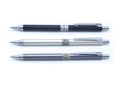 China 0.5 MM Retractable Bullet Ballpoint Pen With Metal Screw Thread Barrel for sale