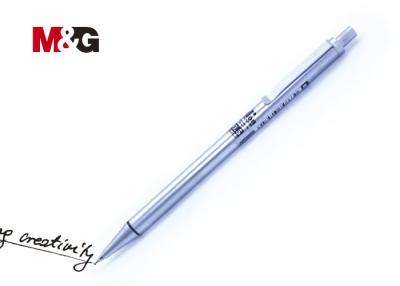 Китай почищенный щеткой карандаш 0.5mm школы бочонка белого металла Refillable механически с истирателем продается